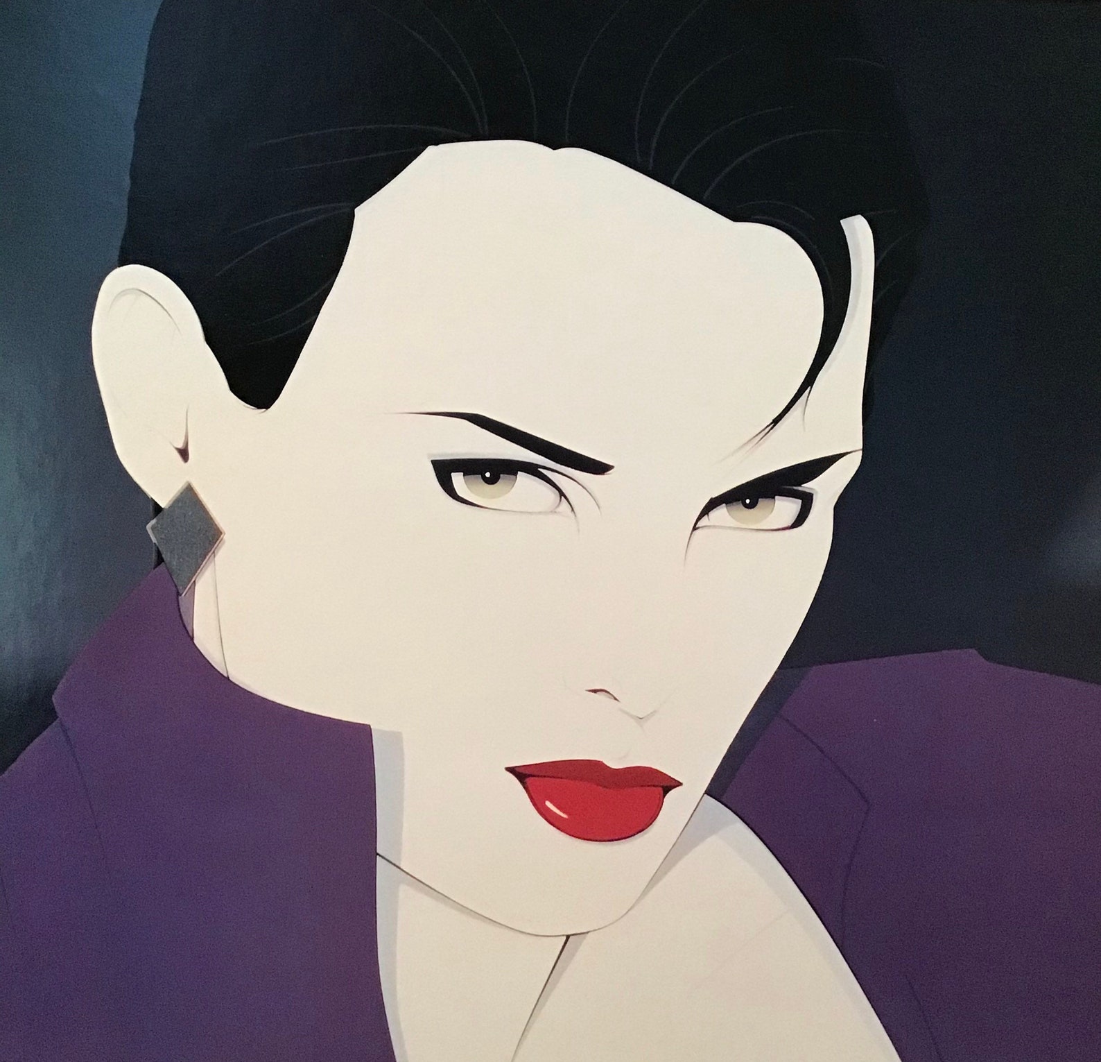 Vintage 80's Patrick Nagel Style Print on Paper Board Wall Art - Etsy