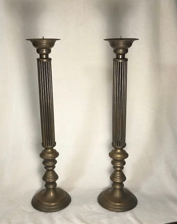 Vintage 23 Tall Solid Brass Ornate Large Column | Etsy