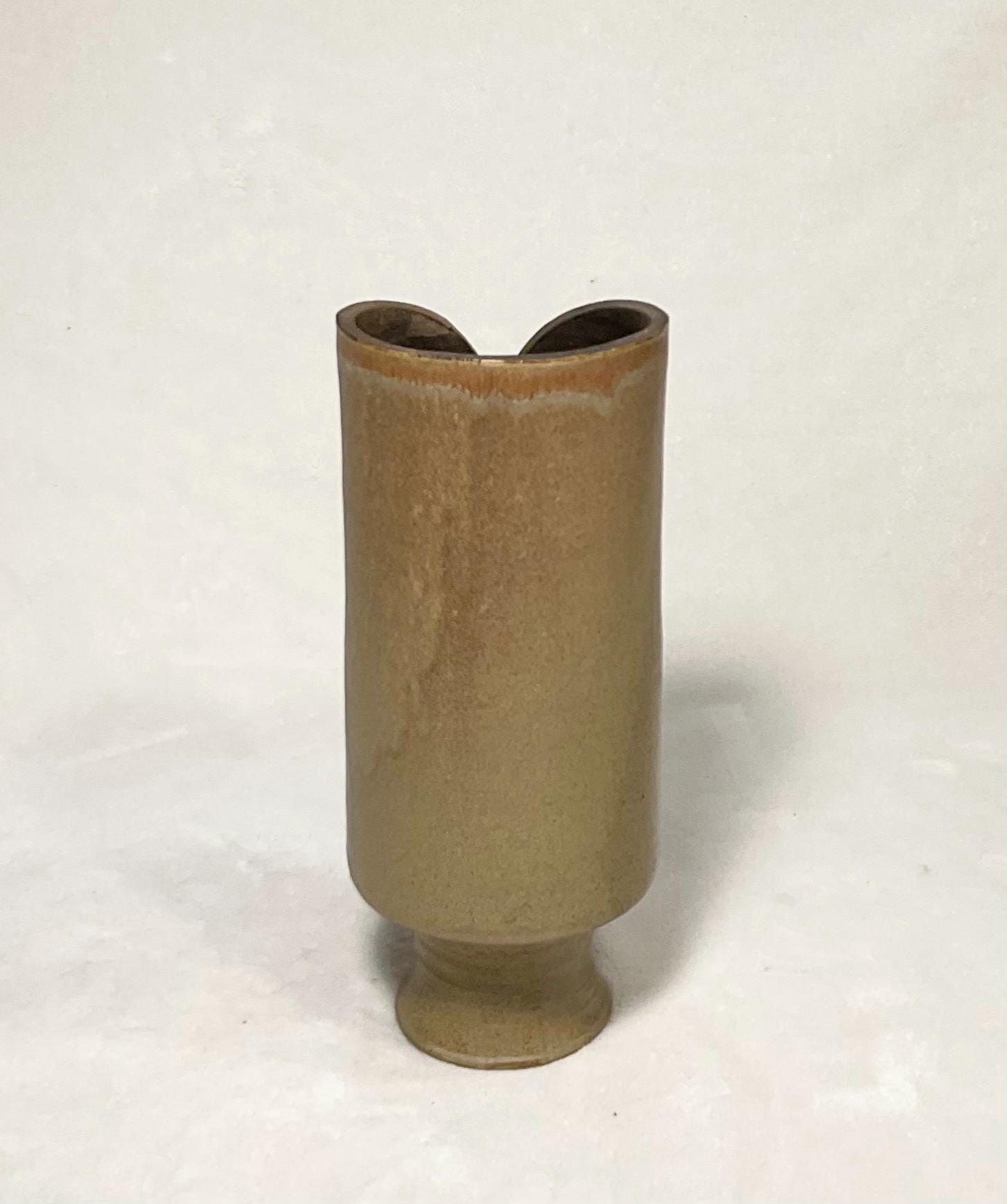 Mid-century Modern Studio Pottery Cylindrical Pottery Vase Signed - Etsy