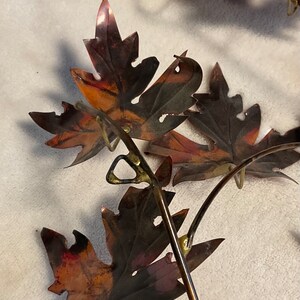 Vintage Copper Maple Leaf Wall Sculpture Artist Signed Mid-century ...