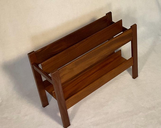 Vintage 60’s Mid-century Teak Magazine Rack Designed by Guy Rodgers for ...