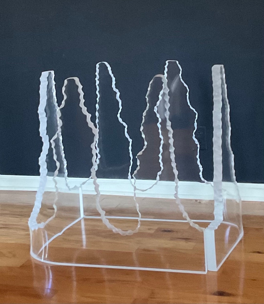 Lion in Frost Style Lucite Glacier Iceberg 2 Part Table Desk Base ...