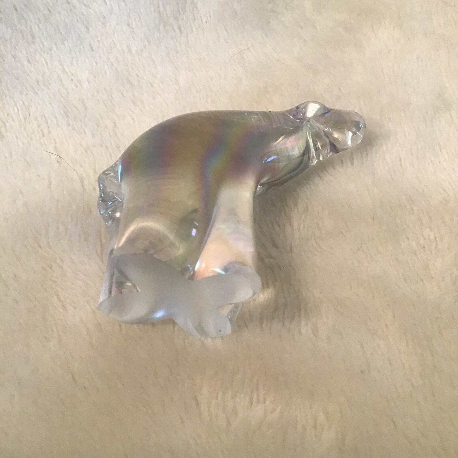 Vintage Hand Blown Clear Glass Polar Bear Figurine Statue Mama - Etsy