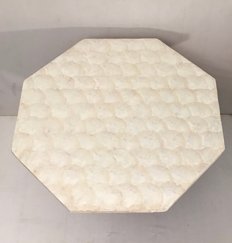 Vintage Hollywood Regency Octagon Capiz Shell End Table - Etsy