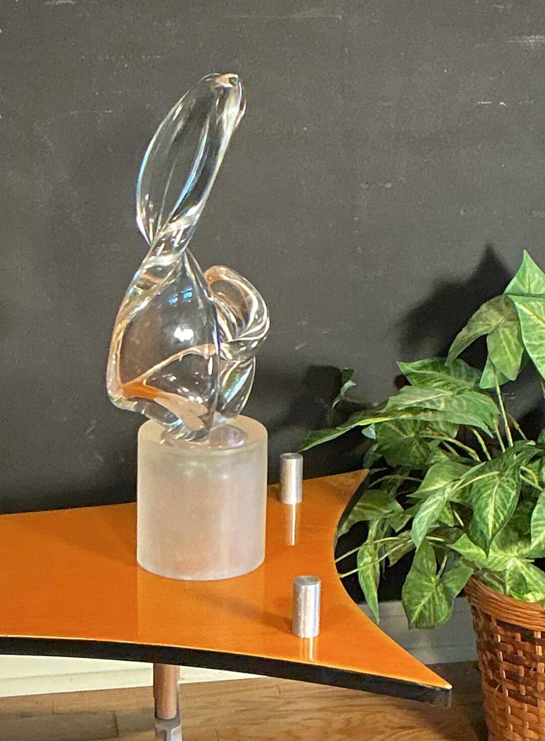 Vintage “dante’s Flame” Art Glass Sculpture Artist Signed, Elio ...