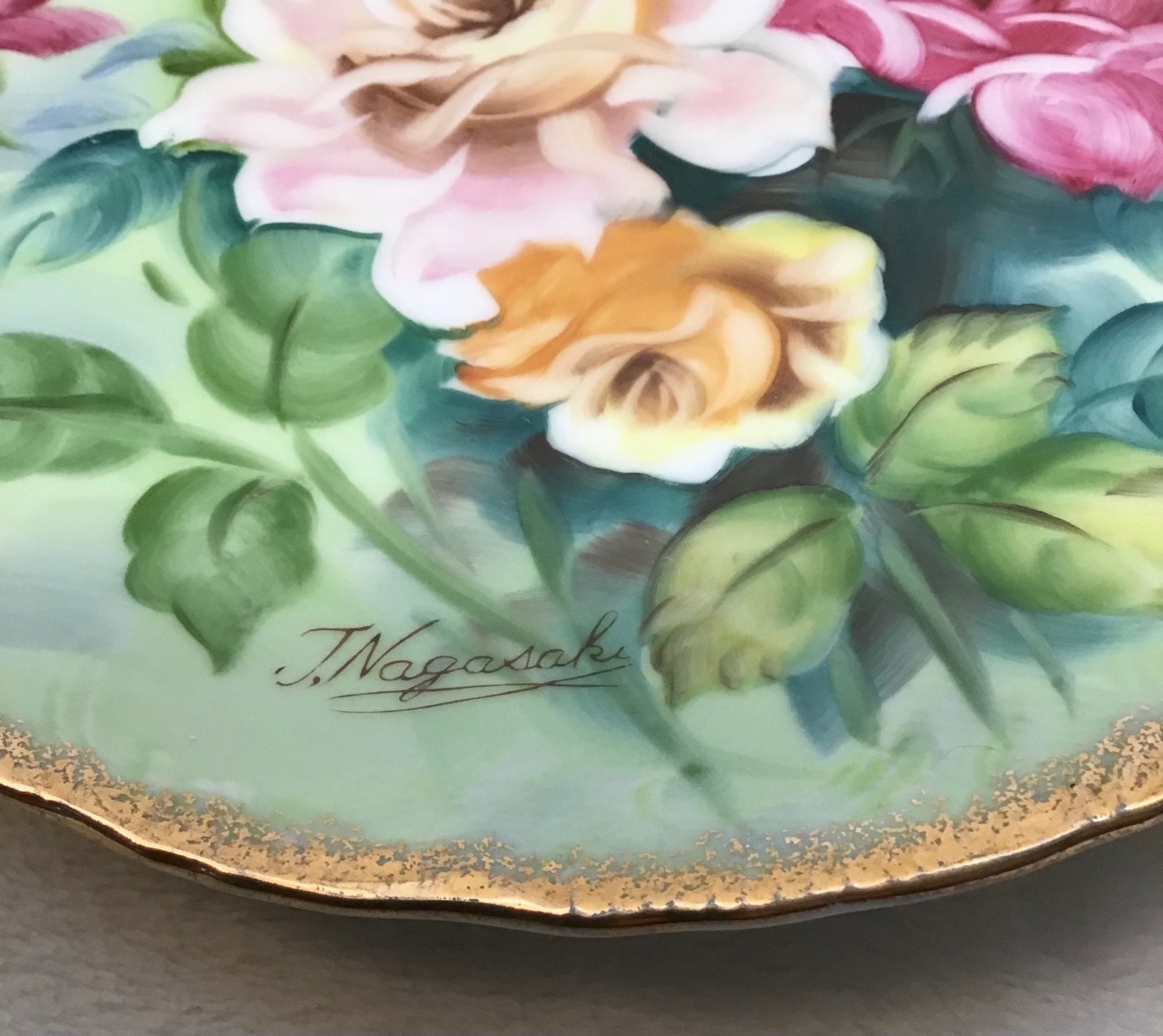 Vintage 8 1/4 Hand Painted Artist Signed Decorative Plate - Etsy