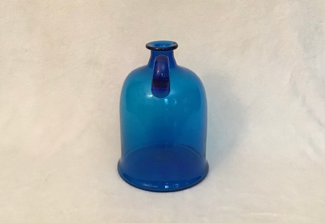 Vintage Blenko Glass Turquoise Blue Jug Decanter No. 7226S | Etsy