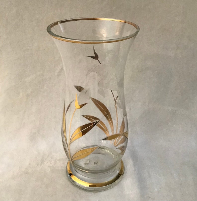 Vintage Bohemian Crystal Glass Vase Made in Czechoslovakia - 50’s 60’s ...