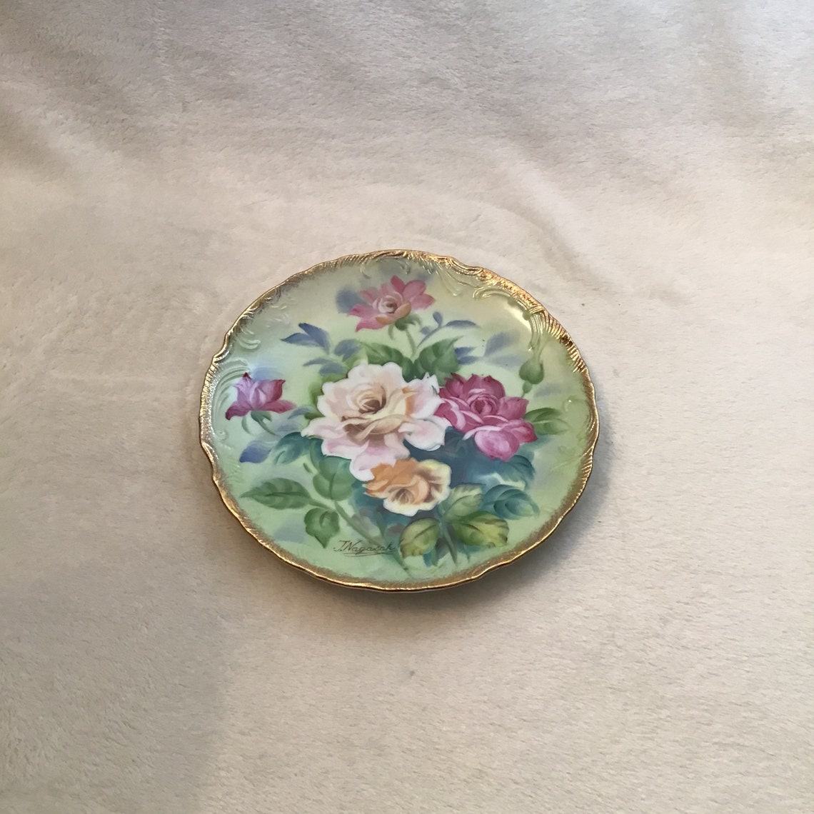 Vintage 8 1/4 Hand Painted Artist Signed Decorative Plate - Etsy