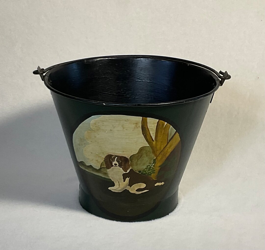 Sarreid Ltd. “english Replica” Coal Bucket With Dog in a Landscape ...