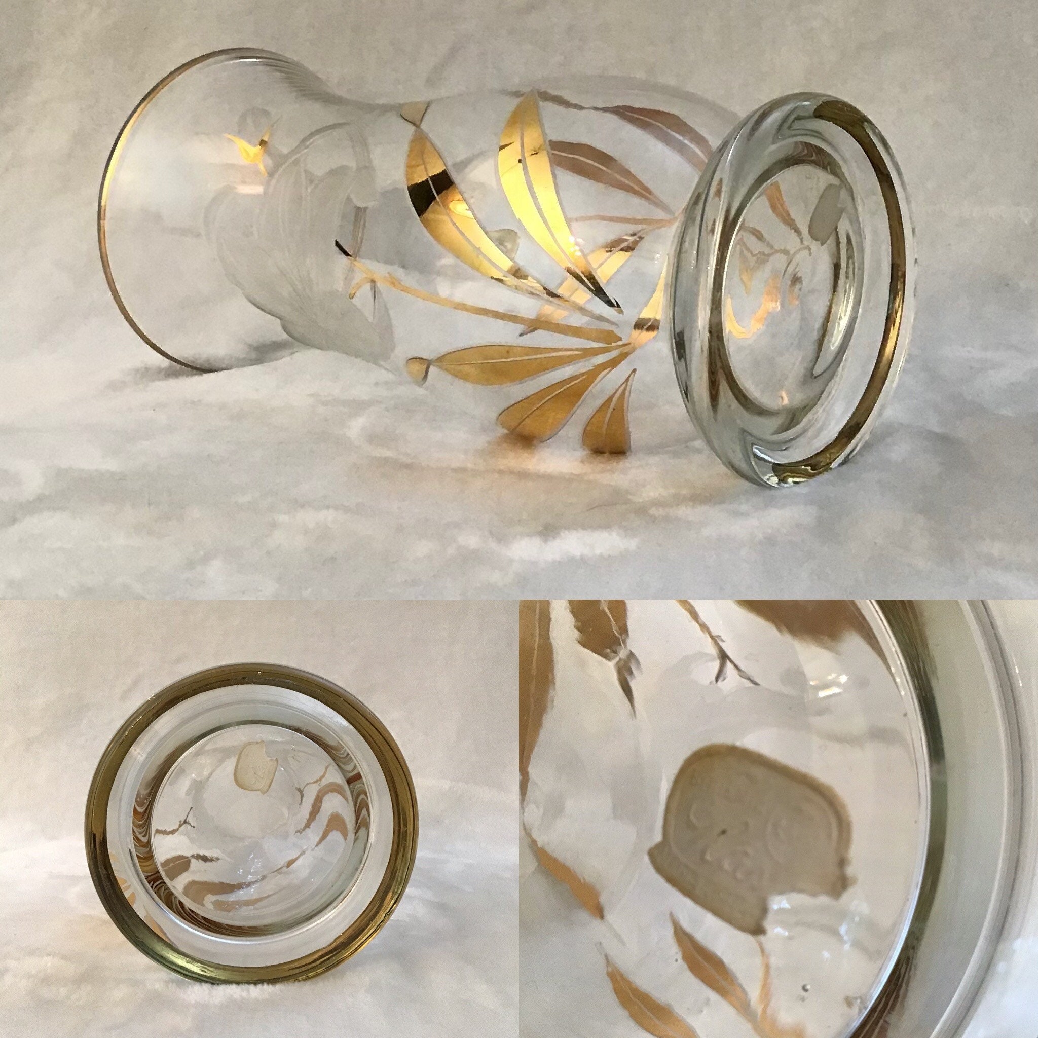 Vintage Bohemian Crystal Glass Vase Made in Czechoslovakia | Etsy