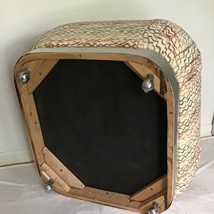 Karl Springer Style Oversized Souffle Pouf Ottoman With Mirrored ...