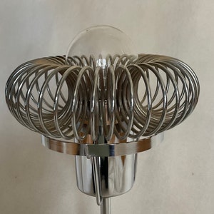 Vintage 3-light Table Lamp spring Chrome, Italy 1970 - Etsy