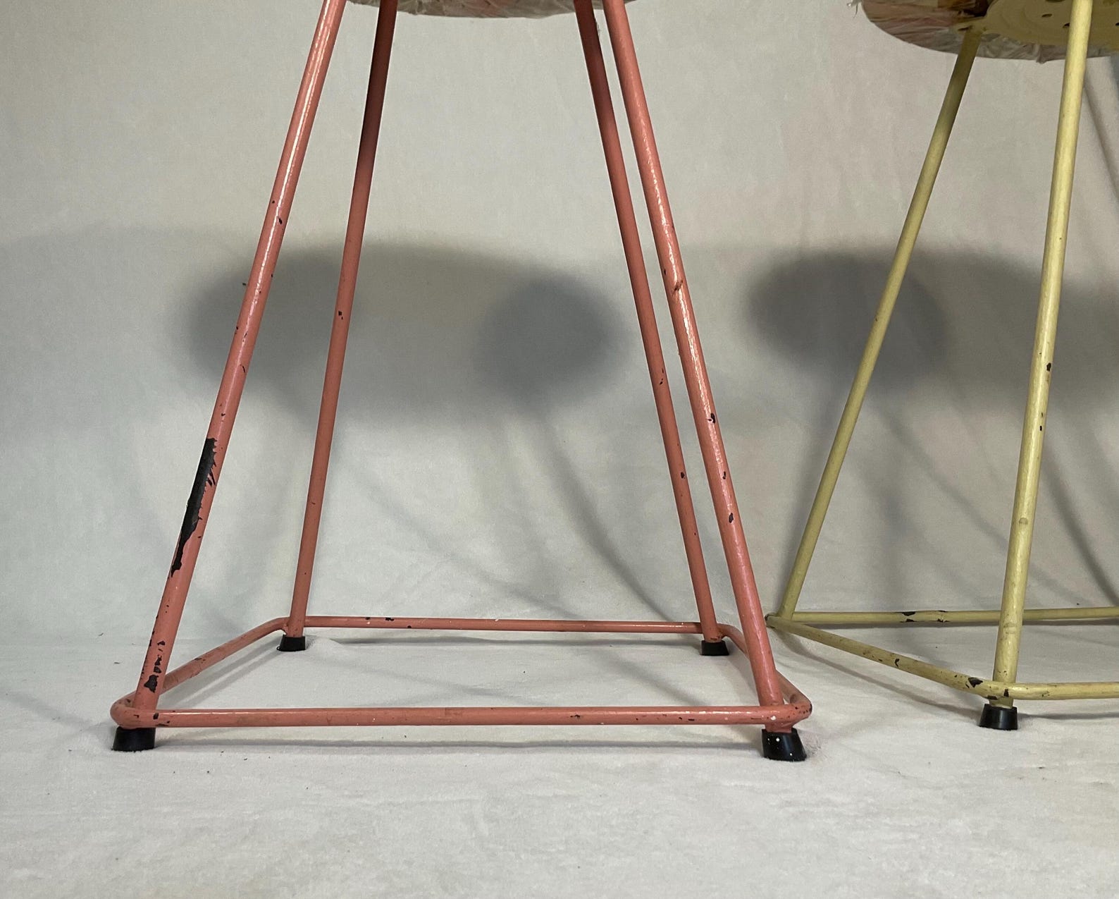 Vintage 1950s Seng of Chicago Swivel Wrought Iron Stools, Set of 2 - Etsy