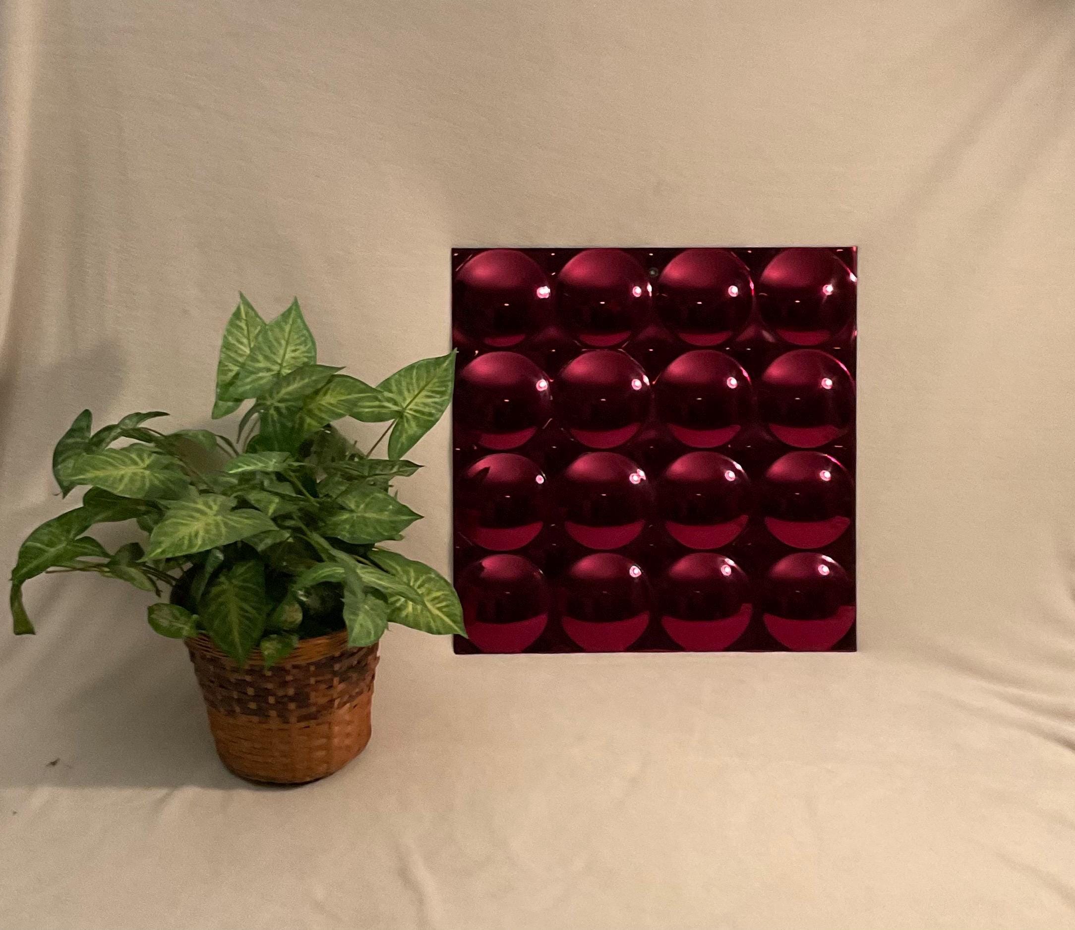 Pop Art Frameless Bubble Plexiglass Panel Mirror Cranberry MCM, C. 1970 ...