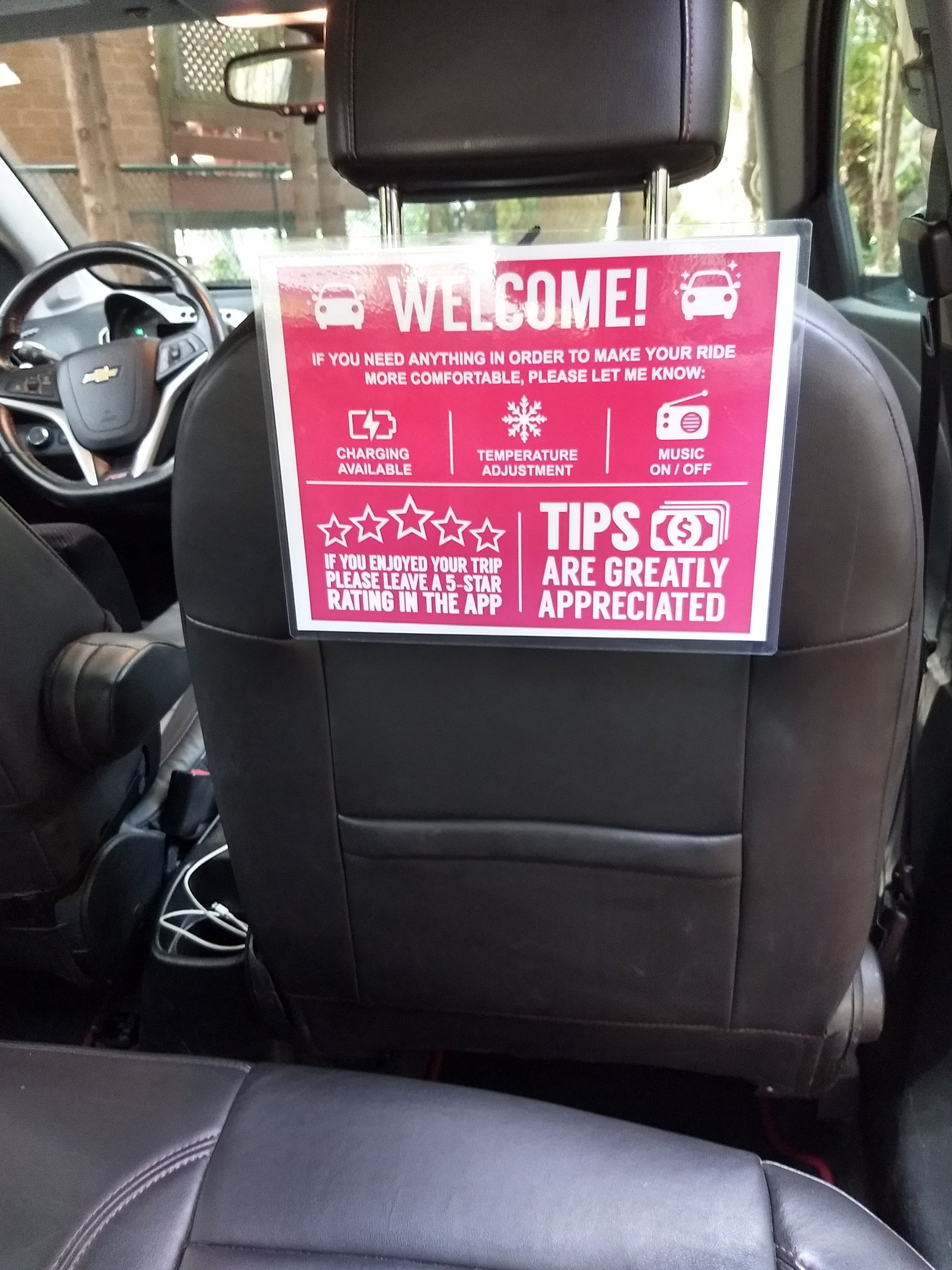 Lyft Uber Rideshare Tip Sign in PINK - Etsy