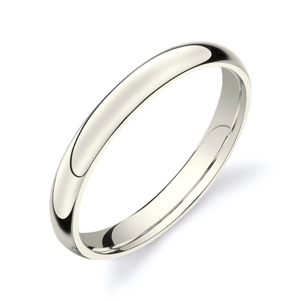 White Gold Simple Ring - Etsy