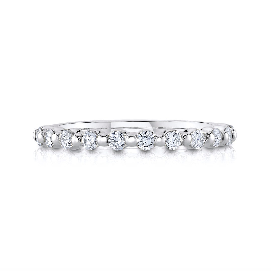 Floating Diamond Eternity Band in 14k White Gold (2mm) | Rose Yellow ...