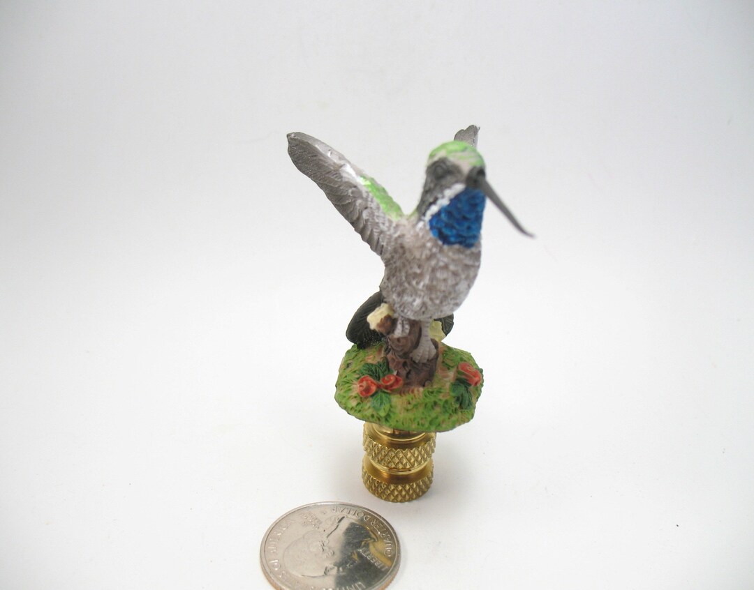 Lamp Finial: Hummingbird, Cast Painted Resin, Colorful in Flight. #HB21 ...