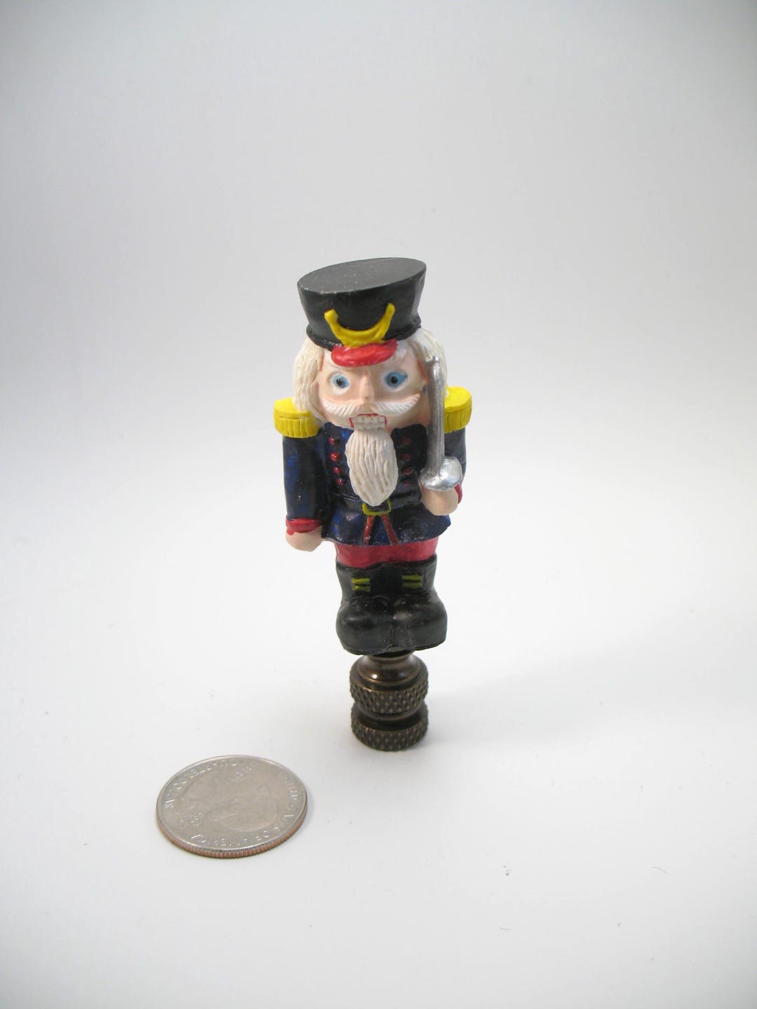 Lamp Finial Small Cast Resin Nutcracker Novelty Painted Christmas 34AB ...