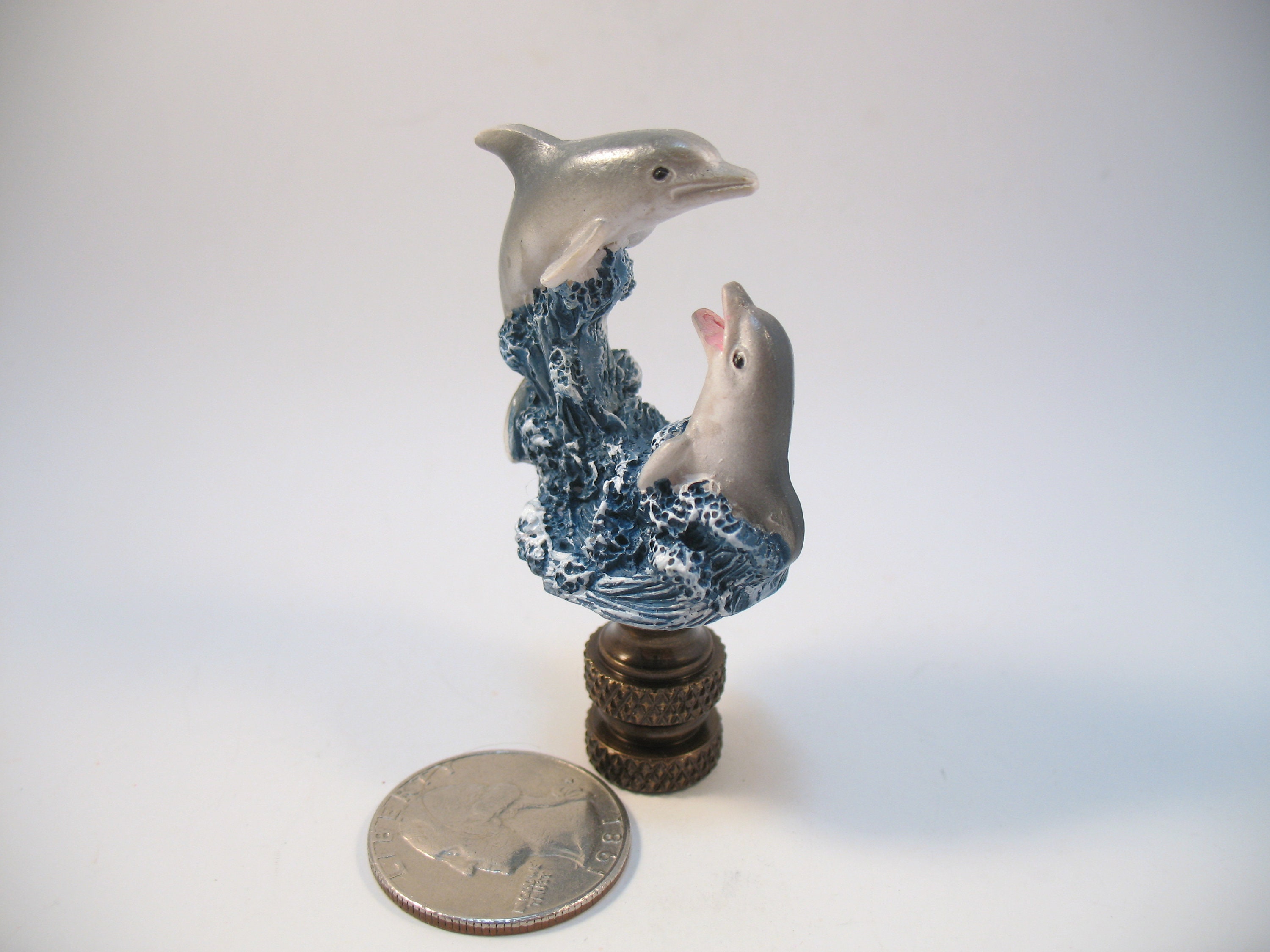 Lamp Finial Resin Jumping Dolphins Random Selection by the | Etsy