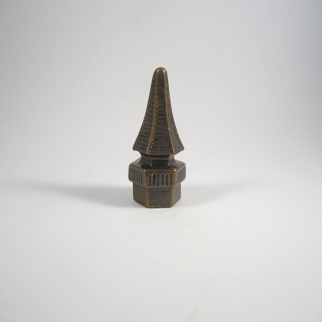 Lamp Finial Vintage Small Dark Bronze Knob Lampshade Finial Timeless ...