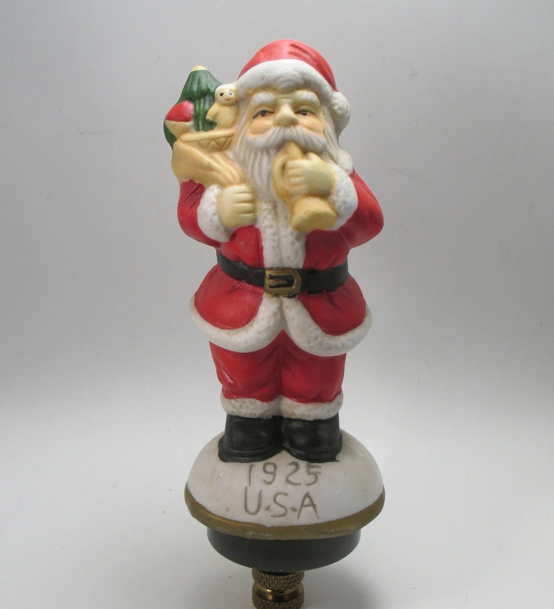 Lampshade Finial Ceramic Santa Claus, Lampshade Finial, Christmas ...