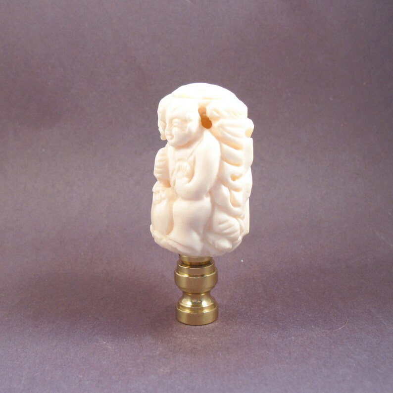 Asian Character Lamp Finial. Detailed Carving on Ox Bone A47 - Etsy