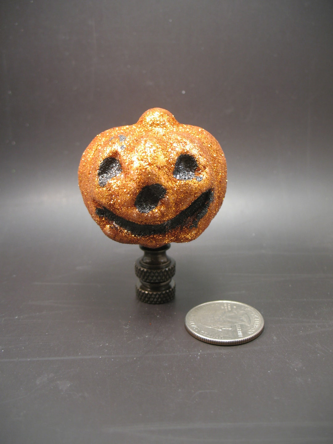 Lamp Finial Dark Orange Halloween Thanksgiving Novelty Pumpkin ...