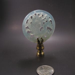 Asian Jade Disk Lamp Finial Large Circle Green Jade Swan J24A - Etsy