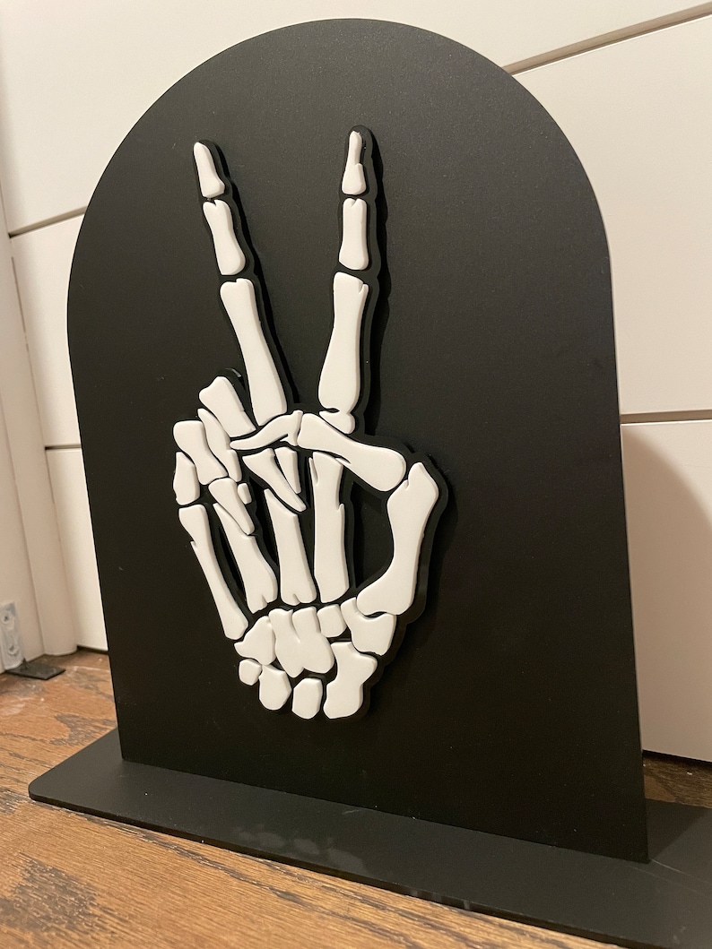 Acrylic Skeleton Hand Sign - Etsy