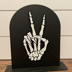 Acrylic Skeleton Hand Sign - Etsy