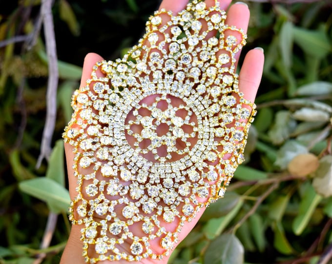 Camile's Gothic Brooch With Dark Rhinestones. Dangeling | Etsy