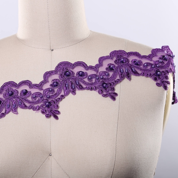 Purple Lace Fabric - Etsy
