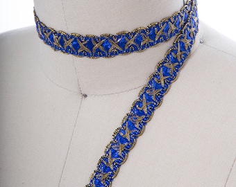 Blue and Gold Trim | Etsy