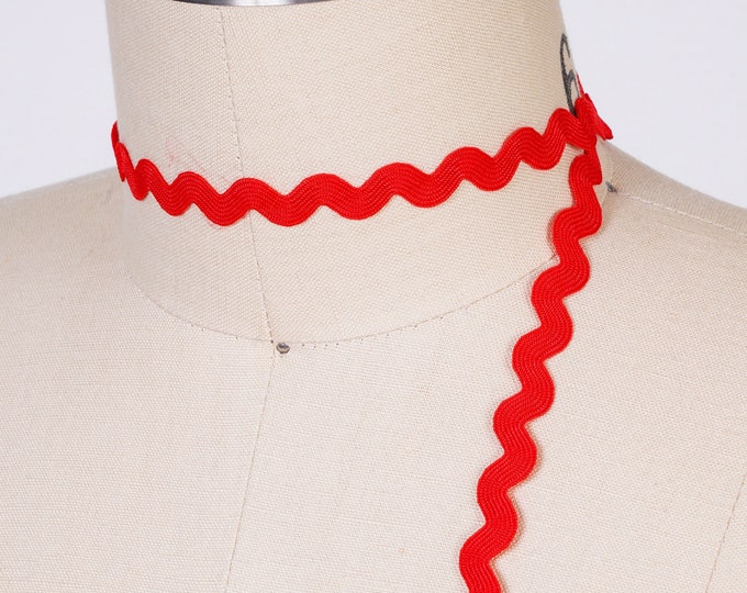 5 Yards Red Jumbo Metallic Rick Rack Trim, Metallic Rick Rack, Metallic ...