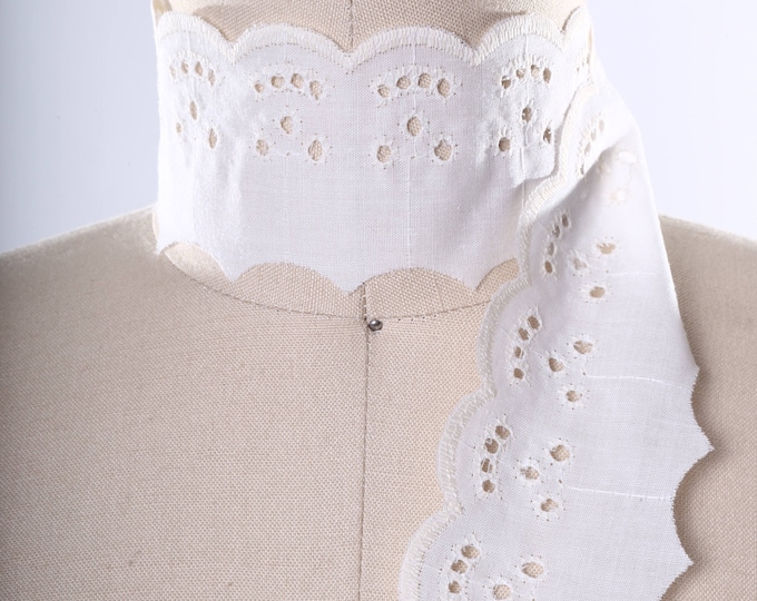 14y Broderie Anglaise Scallop Edge Cotton Eyelet Lace Trim 1.8 4.5cm ...
