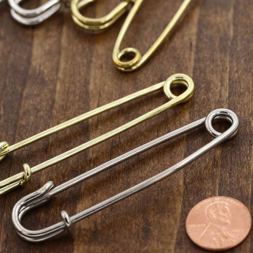 Jumbo Safety Pins / 5 Pieces Gold Large Safety Pins/ - Etsy