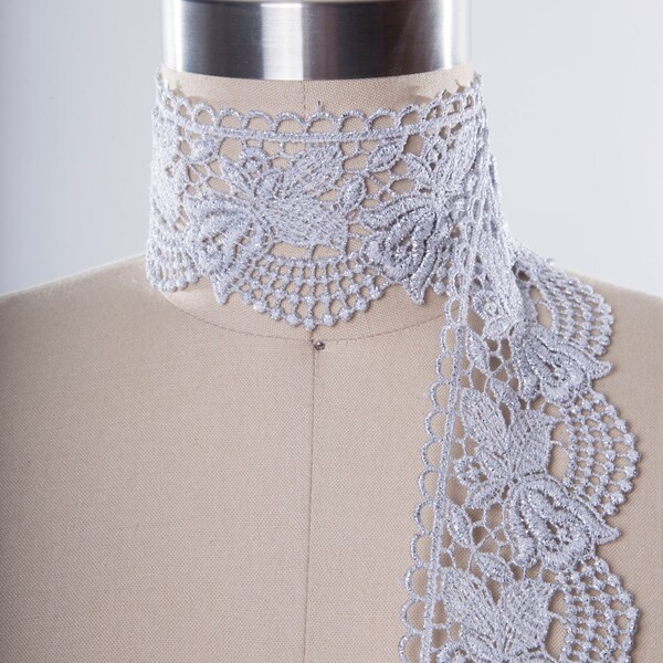 Silver Metallic Lace - Etsy