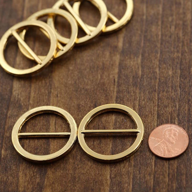 Gold Round Slider Buckle - Etsy