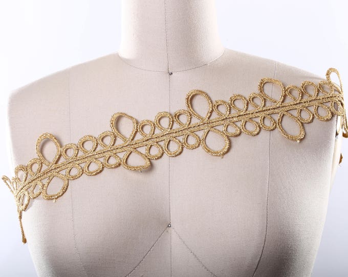 Silver Lace Trim Metallic Silver Venice Lace Glam With Rose - Etsy