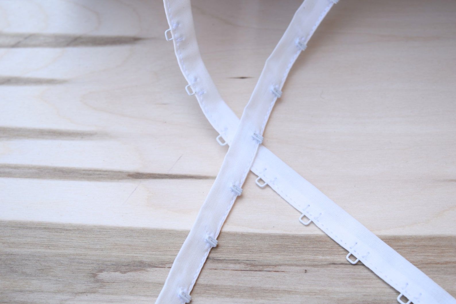 White on White Hook and Eye Tape Set on Cotton Trim With - Etsy