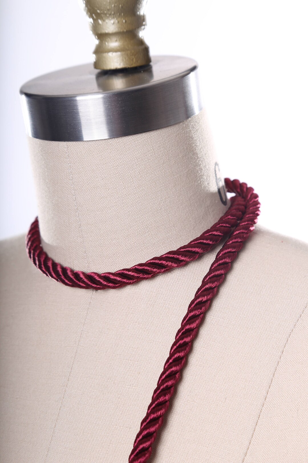 Burgundy Satin Rope Trim 7mm Maroon Silky Rope Tape/ Satin Rope Tape ...