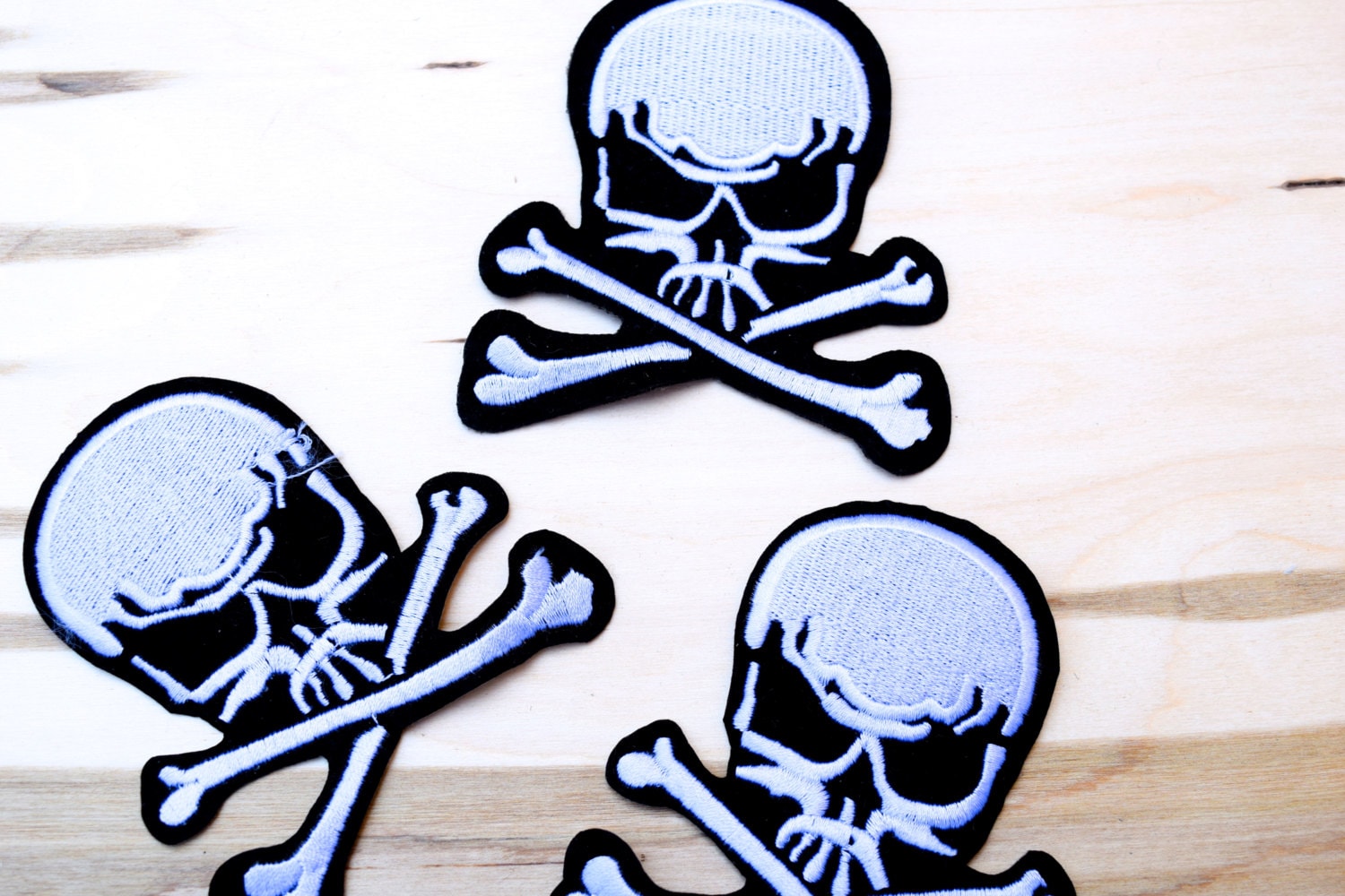Skull Patch. Iron On. Ride or Die Skull and Bones Phelt | Etsy