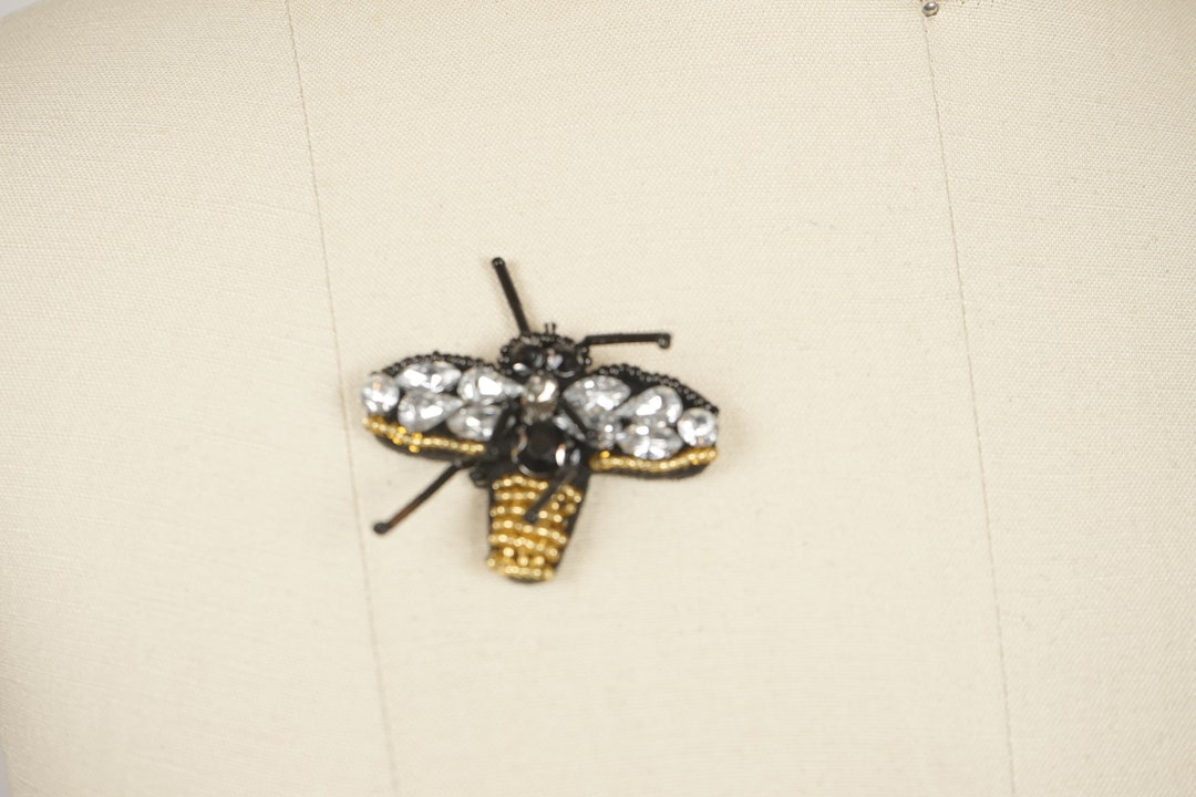 High End Bee Patch / Beaded Bee Patch / Crystal Bee Patch / Small ...