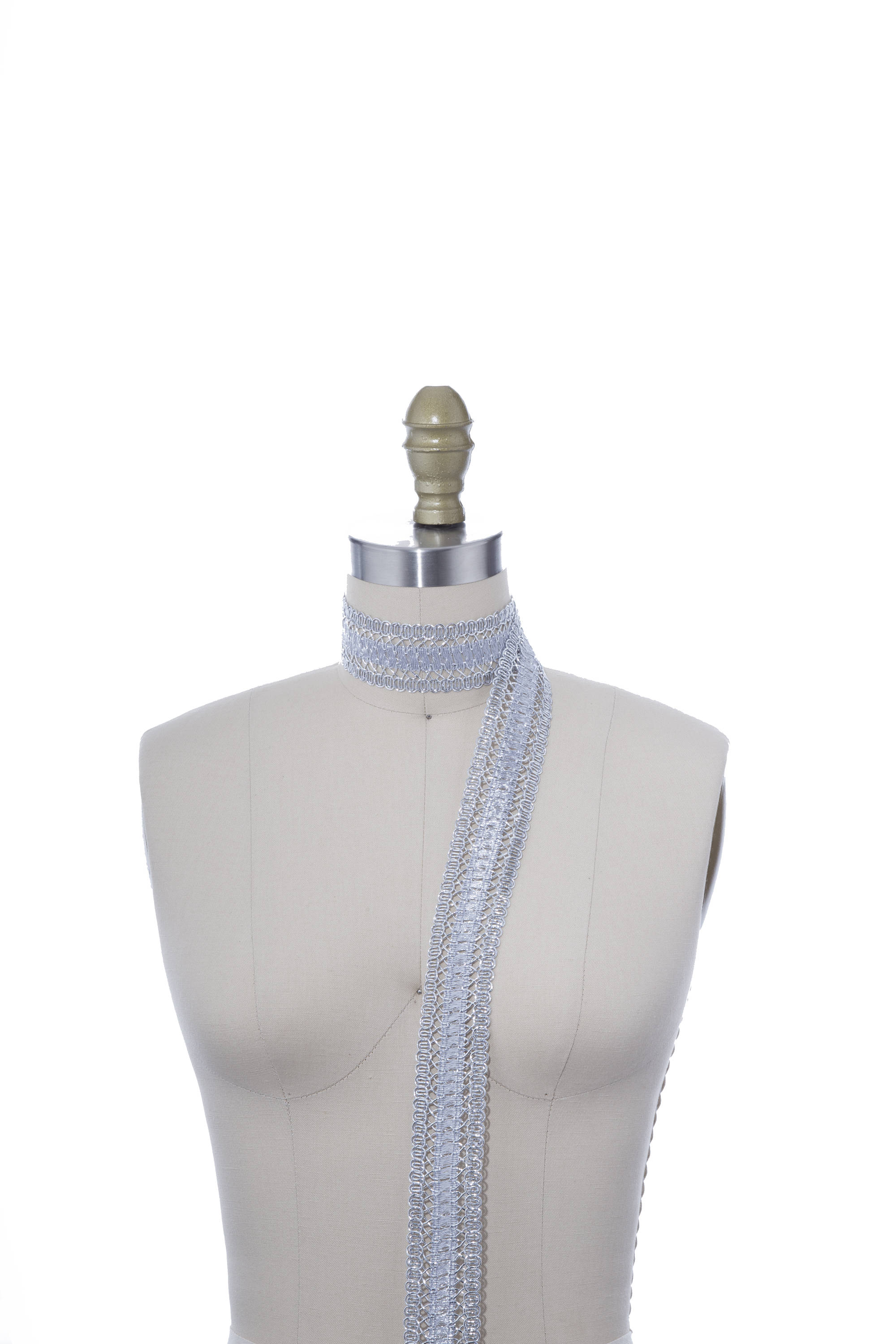 Silver Gimp Trim or Gold Gimp Wide Metallic Crochet Like Woven Gimp for ...