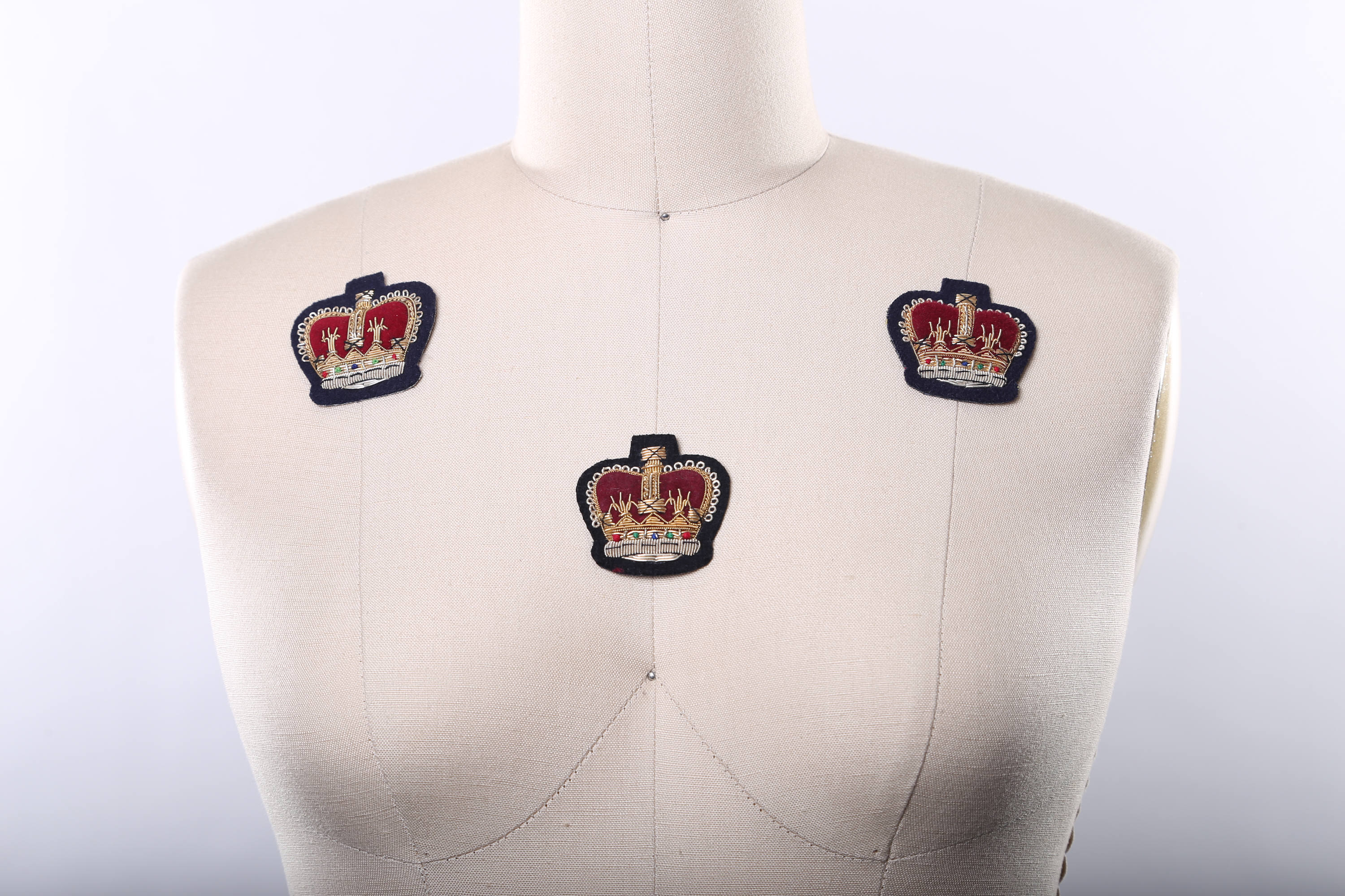 Crown Patch / Burgundy Velvet Crown With 3D Crowns. Gold | Etsy