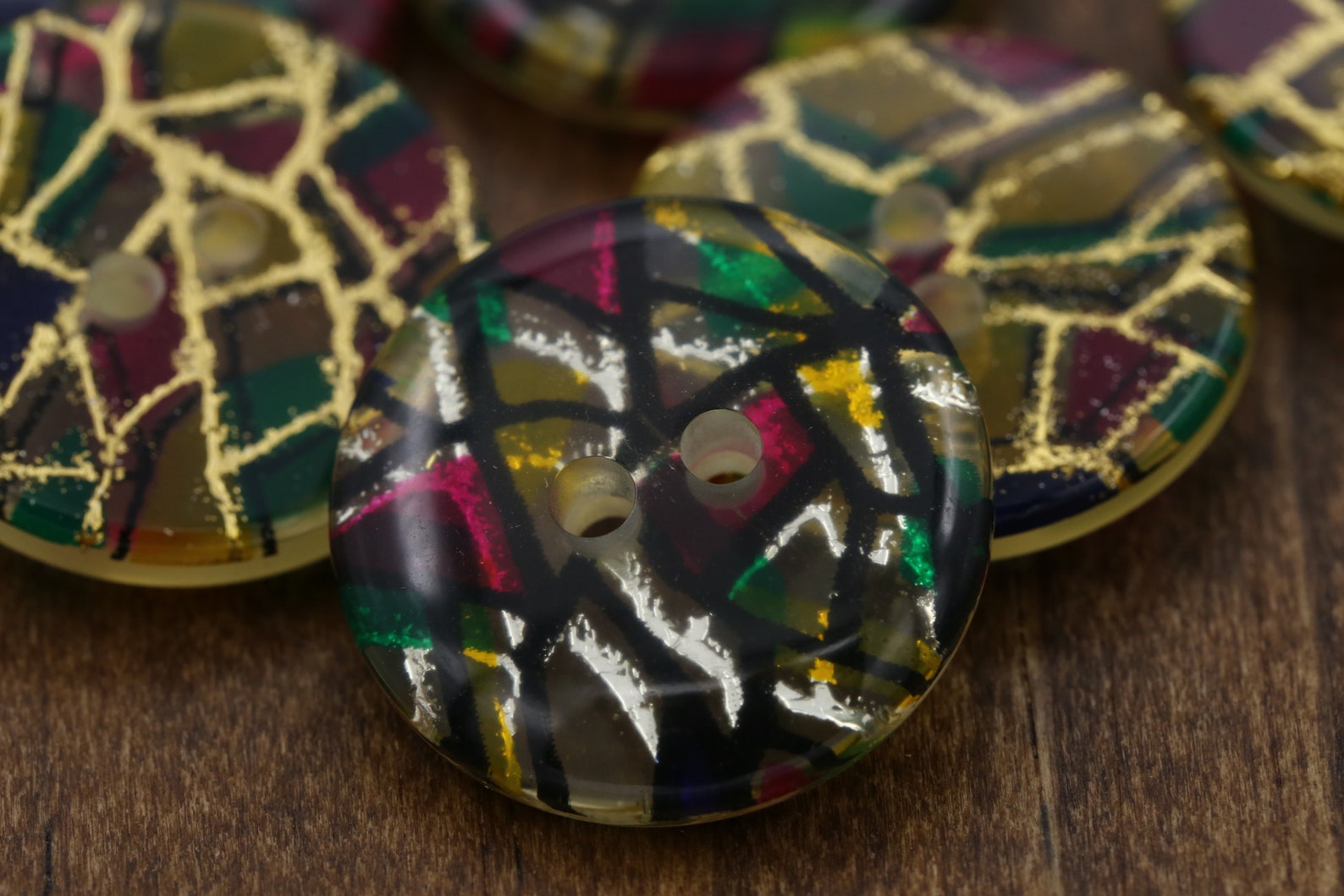 20 Pieces Glitter Button Plastic Art Deco Button Shards of - Etsy