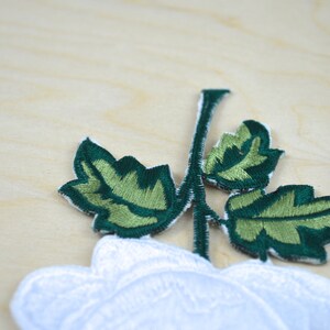 White Flower Patch 2 Classically Gorgeous Embroidery White Rose ...