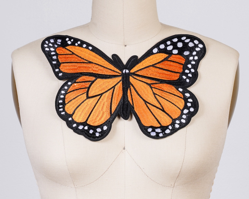 Monarch Butterfly Patch 1990s Inspired Bold Embroidery - Etsy